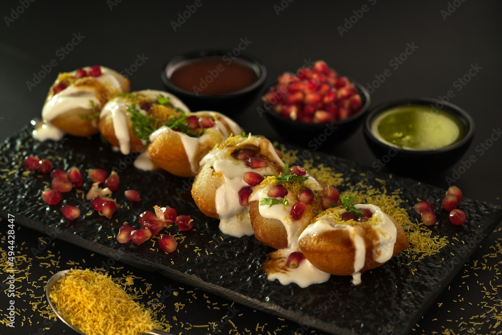Dahi Poori Stock Photo | Adobe Stock