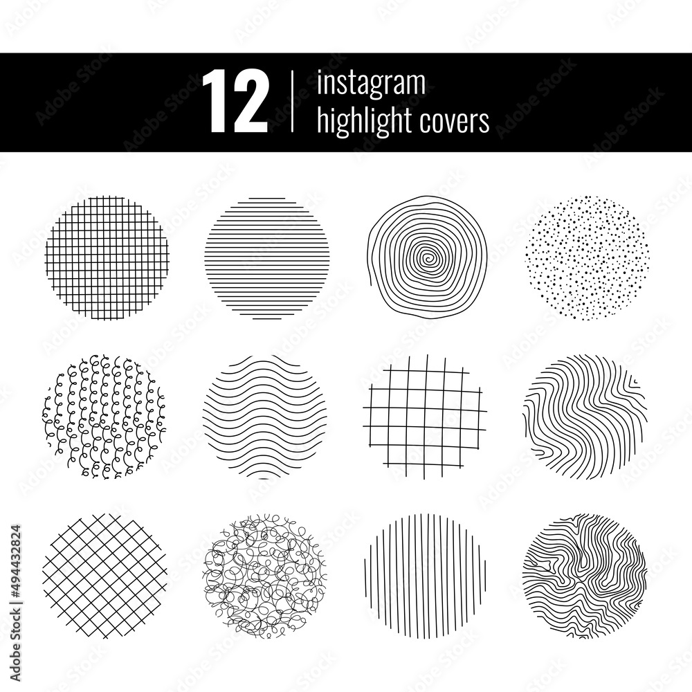 Highlight icons. Abstract simple shapes covers. Modern minimalist ...