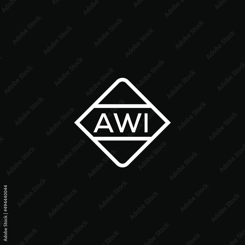 AWI letter design for logo and icon.AWI monogram logo.vector ...