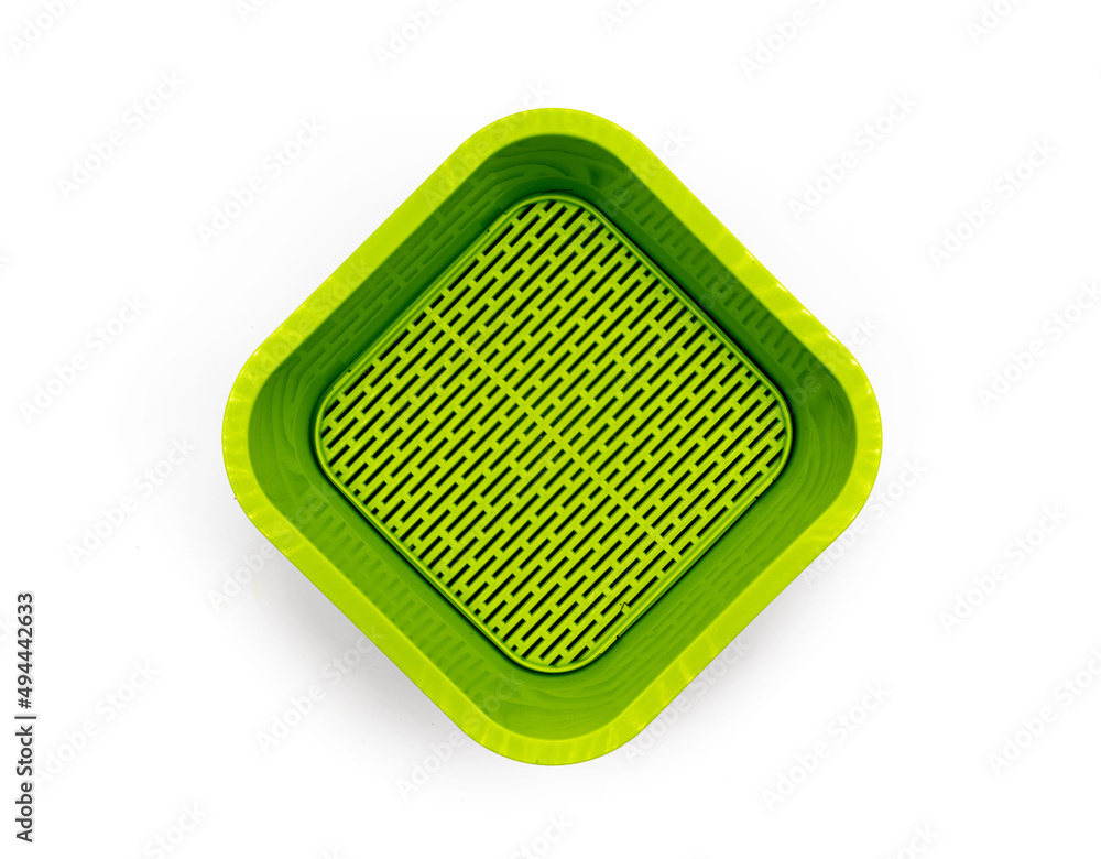 microgreens of radish, peas and watercress in black containers, grow ...