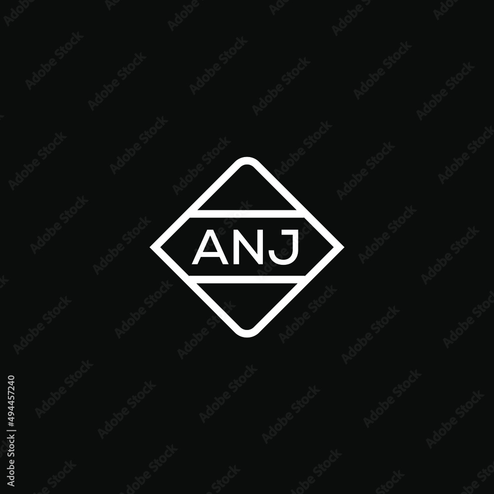 ANJ letter design for logo and icon.ANJ monogram logo.vector ...