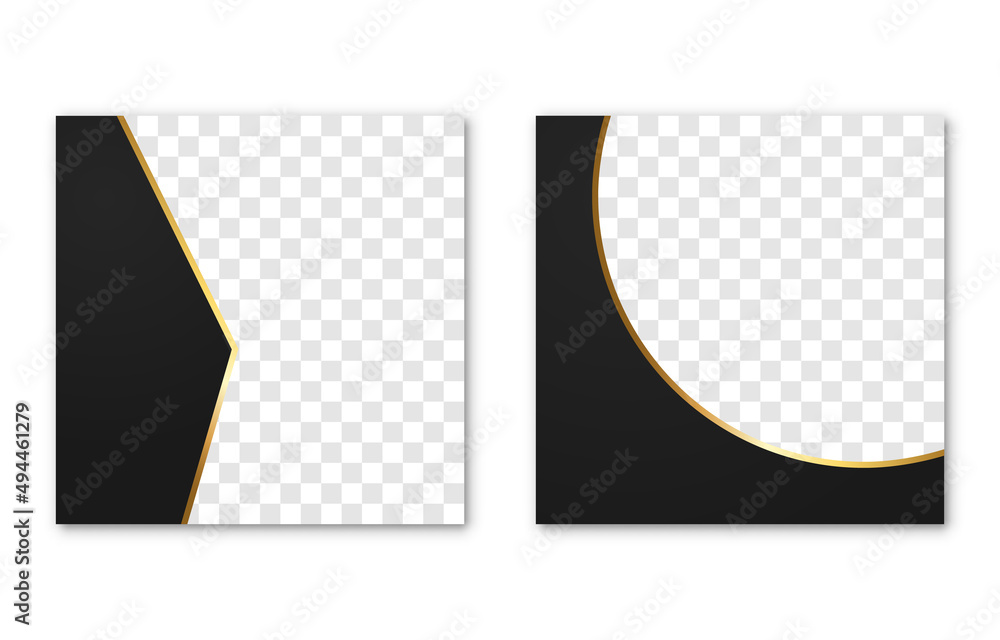 Vector set of editable banner templates. Banners with PNG insert ...