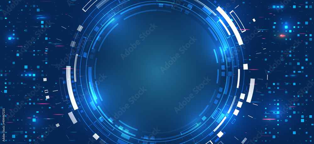 Wide Cyber security internet and networking concept. Hi-tech vector ...