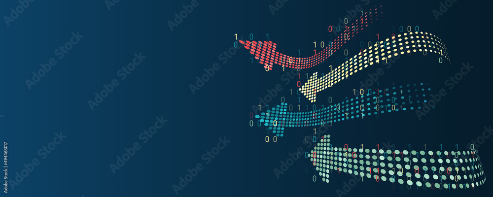 Data Sorting Process A Dynamic Array Of Information Consisting Of Lines In The Form Of Arrows