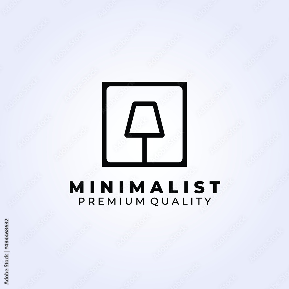 Interior design concept logo and slogan design in black and white with ...