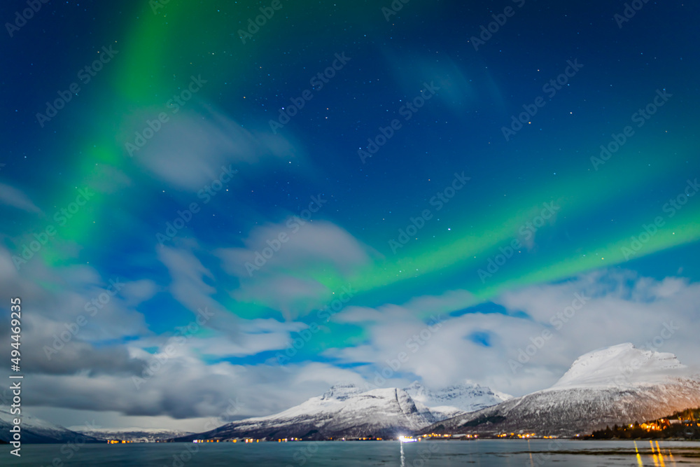 Aurora Borealis, Aurora Polaris, also known as Northern Lights Stock ...