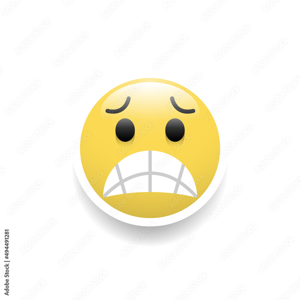 Emoticon icon of Panic, Vector and Illustration. Stock Vector | Adobe Stock