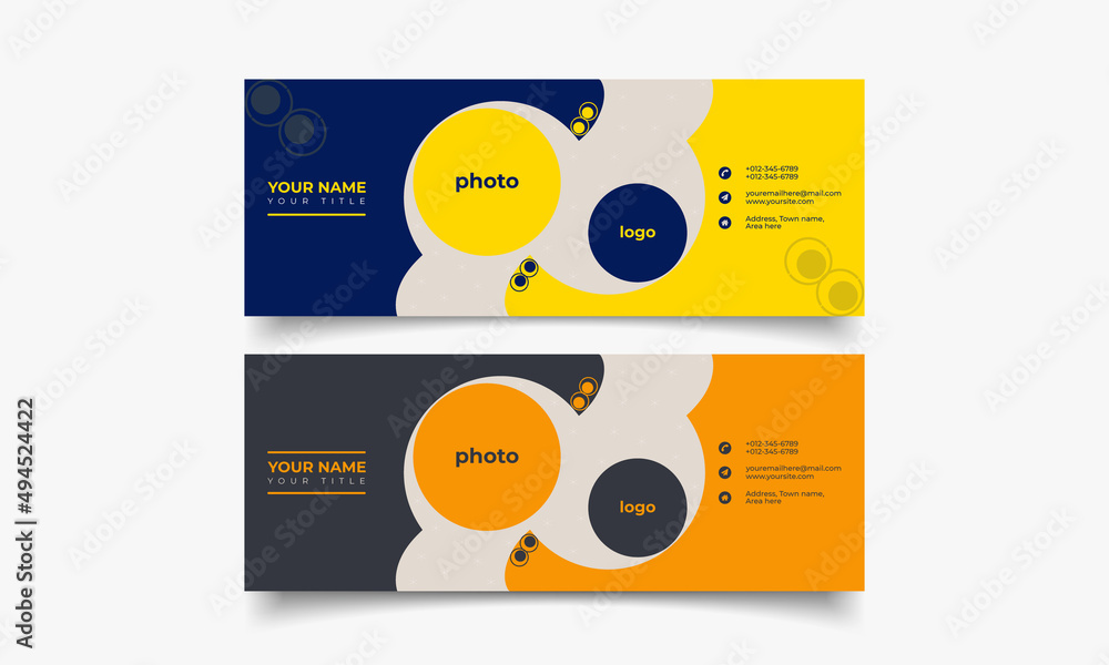 Professional business electronic email signature template with creative ...