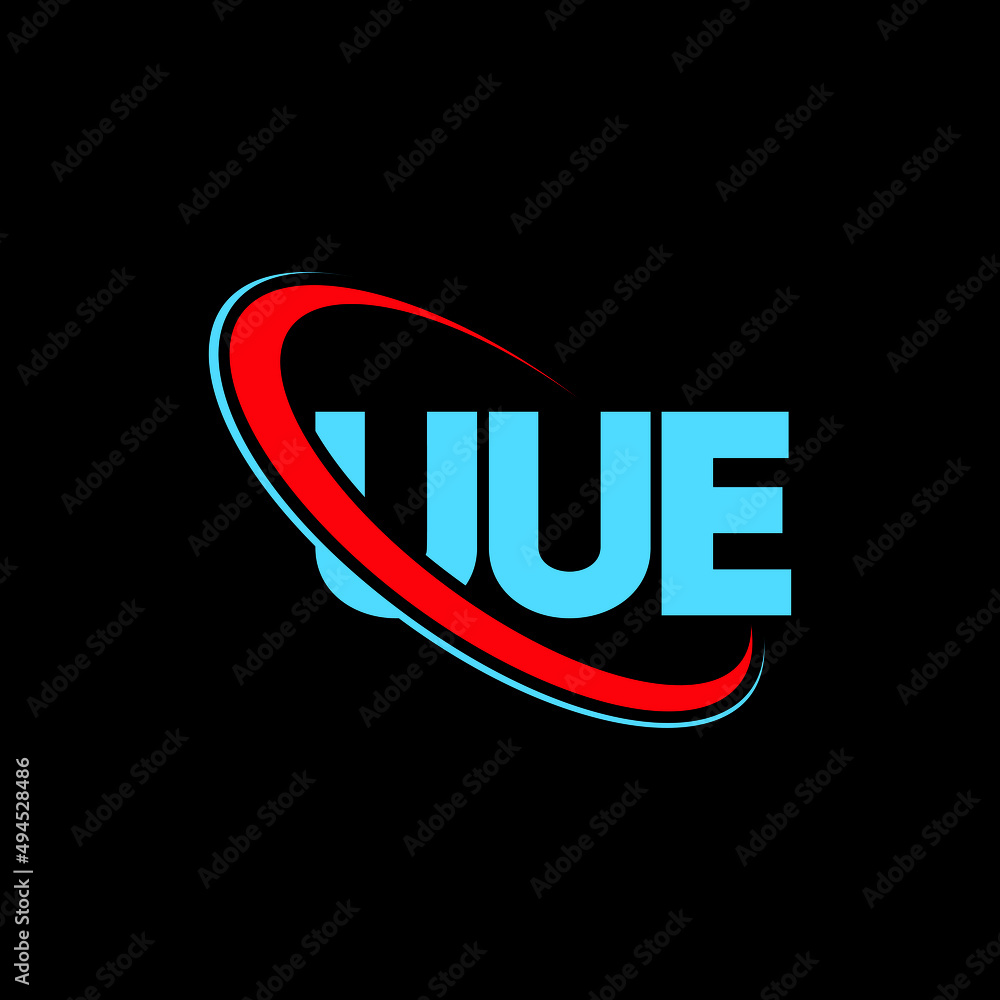 UUE logo. UUE letter. UUE letter logo design. Initials UUE logo linked ...