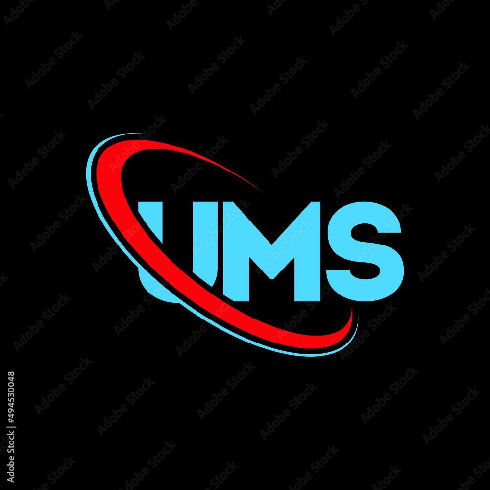 UMS logo. UMS letter. UMS letter logo design. Initials UMS logo linked ...