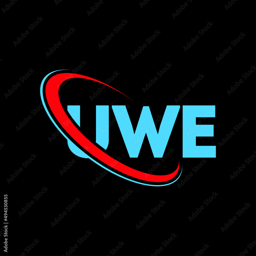 UWE logo. UWE letter. UWE letter logo design. Initials UWE logo linked ...