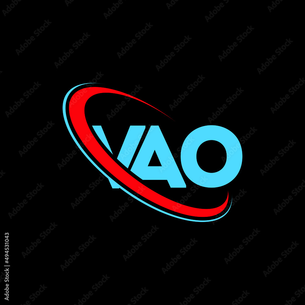 Vektorová grafika „VAO logo. VAO letter. VAO letter logo design ...