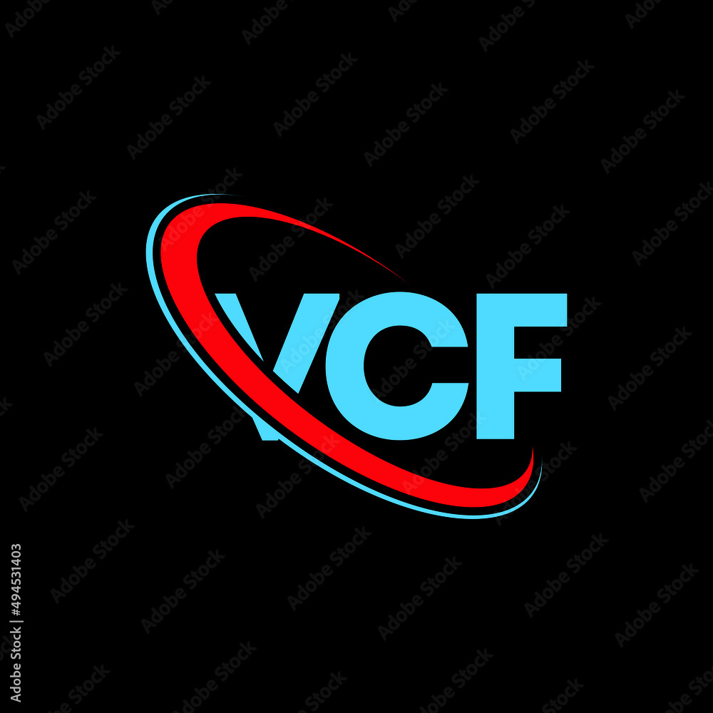 VCF logo. VCF letter. VCF letter logo design. Intitials VCF logo linked ...