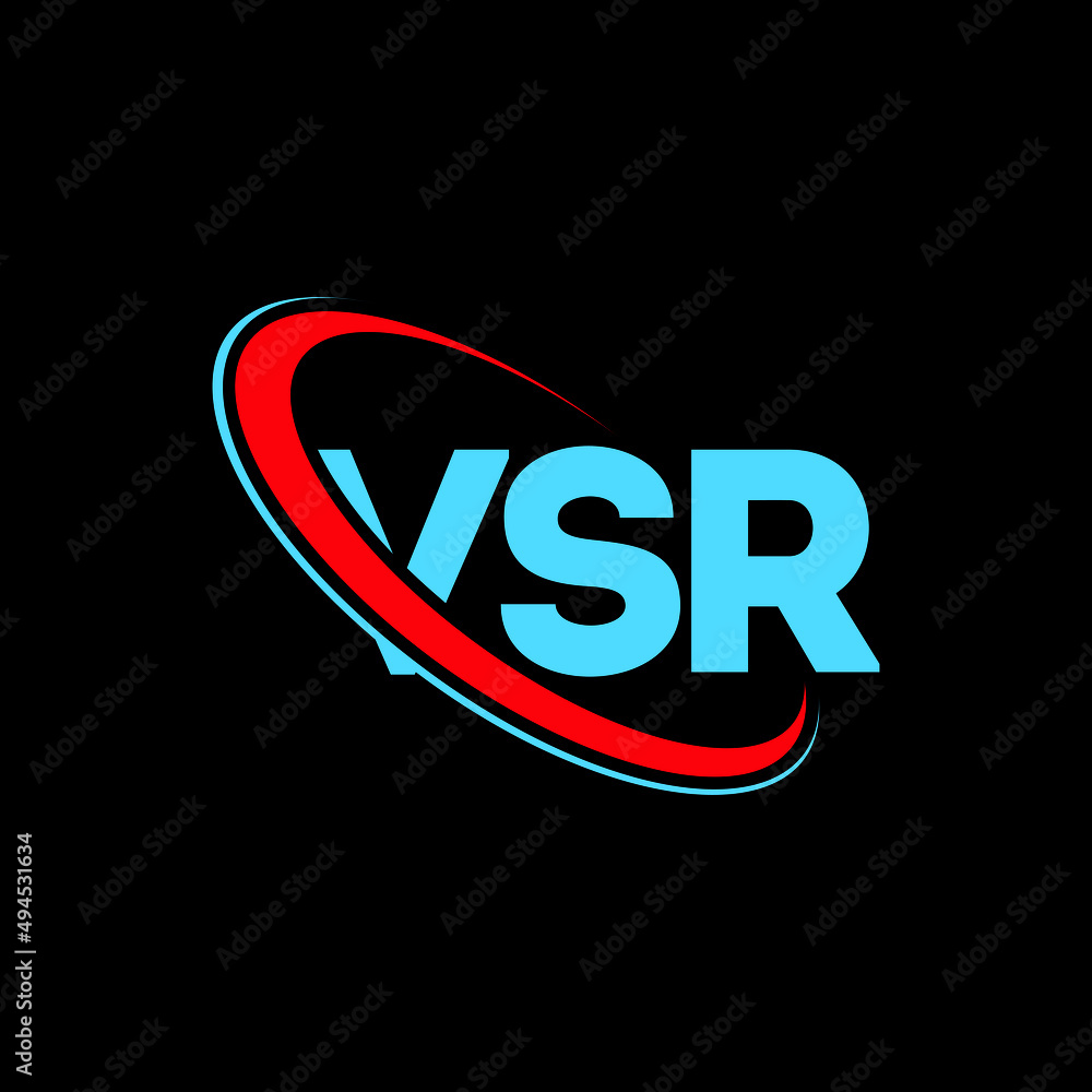 VSR logo. VSR letter. VSR letter logo design. Initials VSR logo linked ...