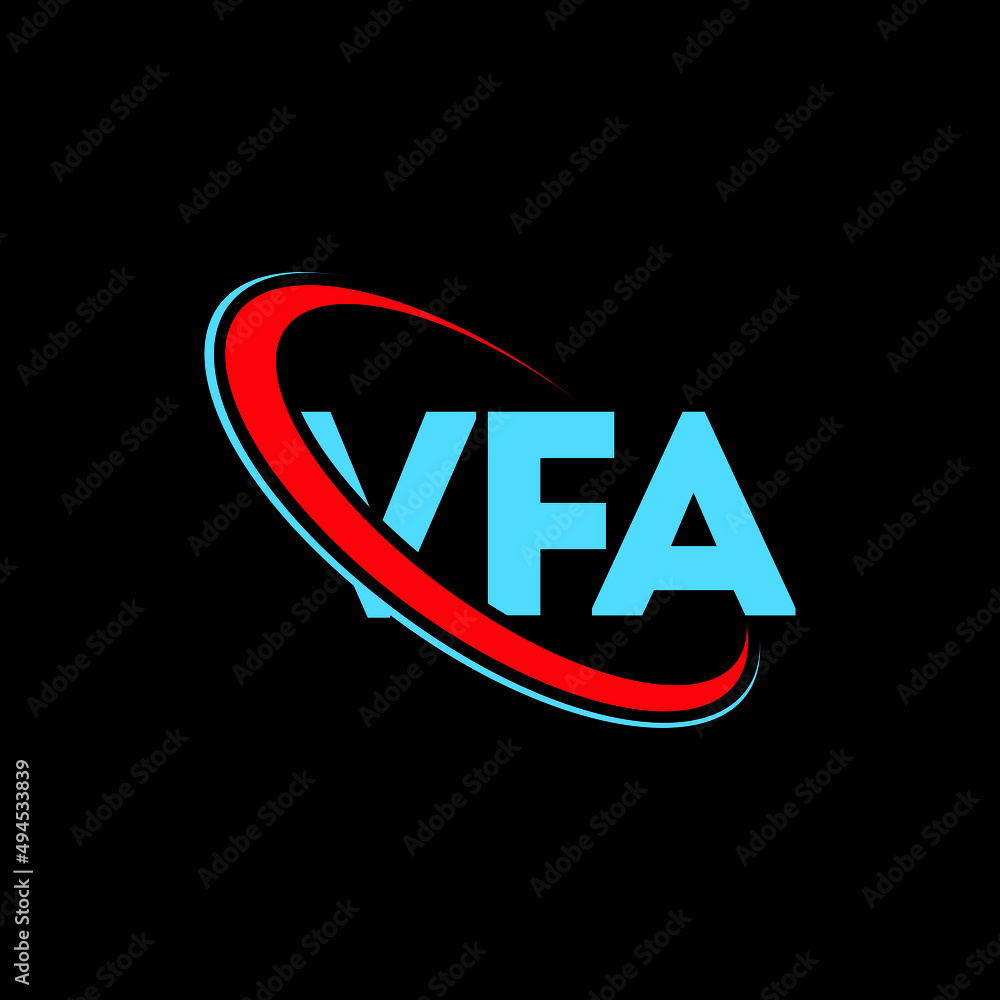 VFA logo. VFA letter. VFA letter logo design. Initials VFA logo linked ...