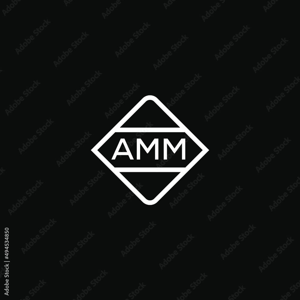 Amm Letter Design For Logo And Iconamm Monogram Logovector