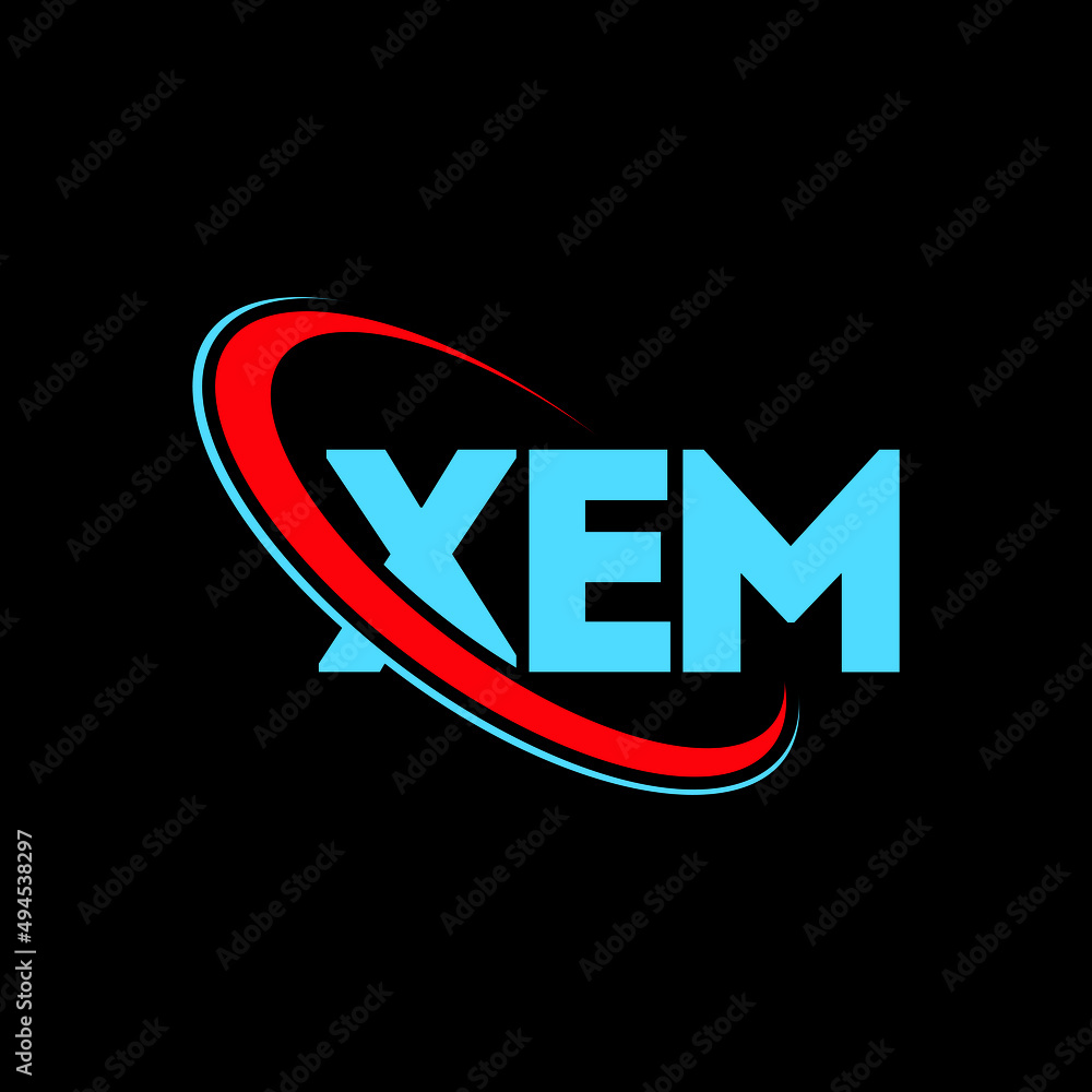 XEM logo. XEM letter. XEM letter logo design. Initials XEM logo linked ...