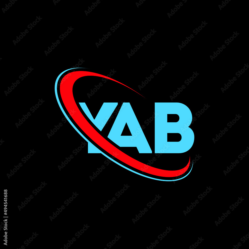 YAB logo. YAB letter. YAB letter logo design. Intitials YAB logo linked ...
