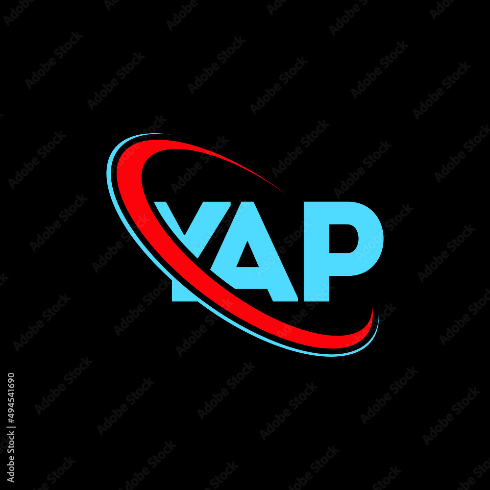 YAP logo. YAP letter. YAP letter logo design. Intitials YAP logo linked ...
