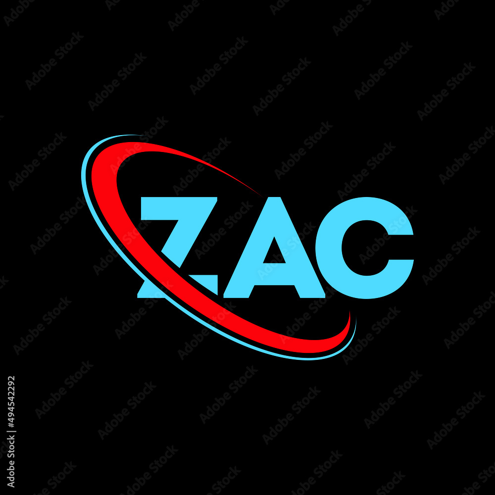ZAC logo. ZAC letter. ZAC letter logo design. Intitials ZAC logo linked ...