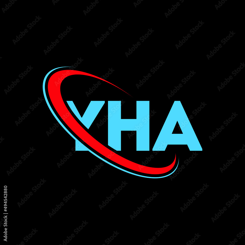 YHA logo. YHA letter. YHA letter logo design. Initials YHA logo linked ...