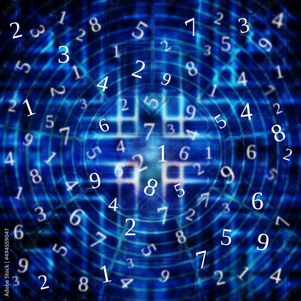 numbers background as concept for mathematics and numerology Stock ...
