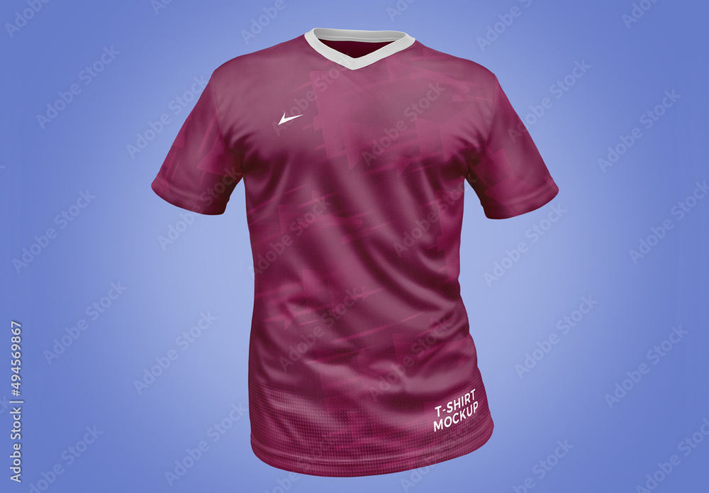 T-Shirt Front View Mockup Stock Template | Adobe Stock