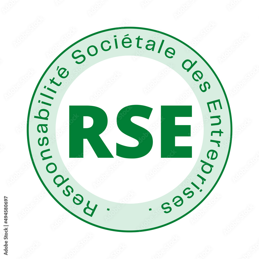 Symbole RSE responsabilité sociétale des entreprises Stock-Illustration ...