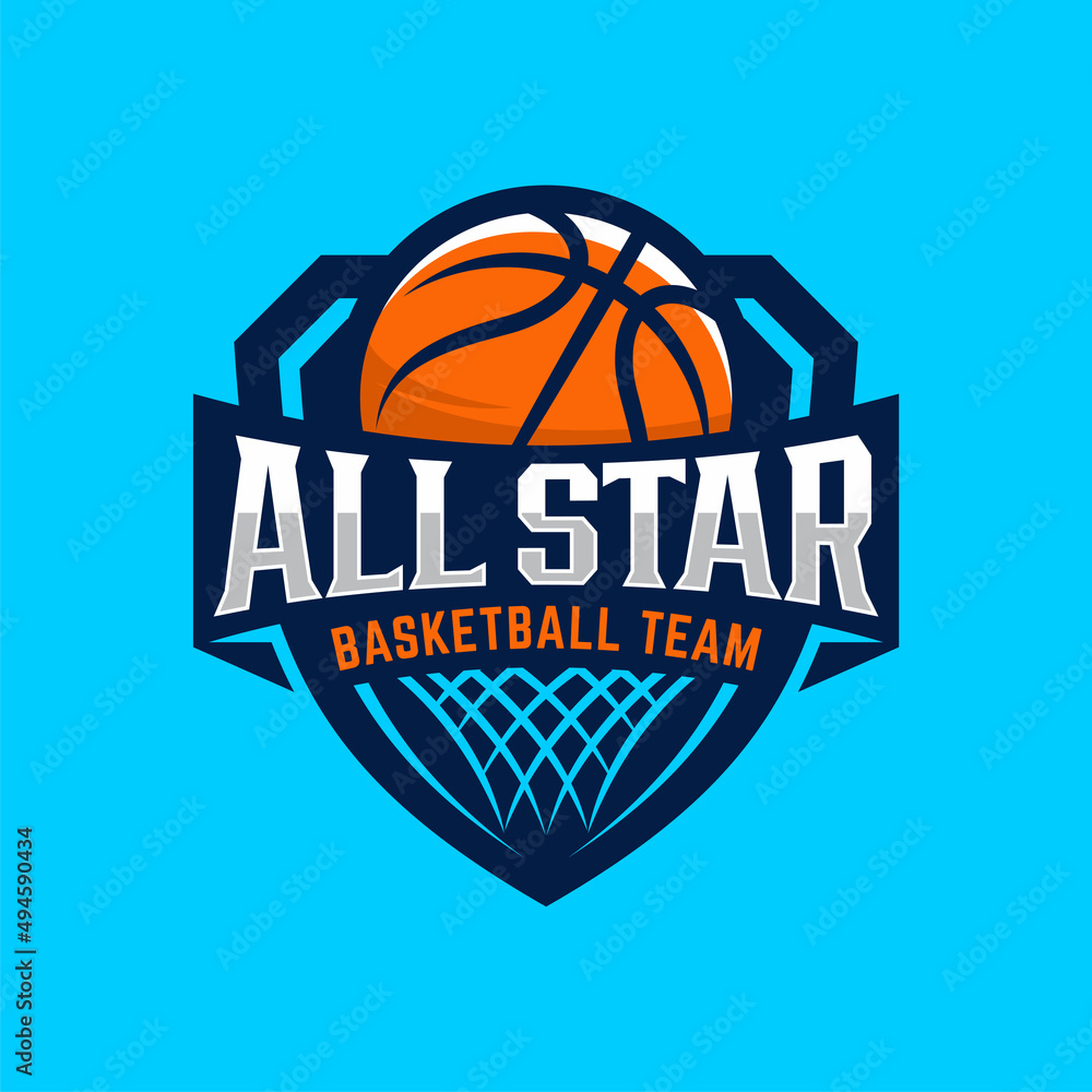 Basketball club logo, emblem, designs with ball. Sport badge vector ...
