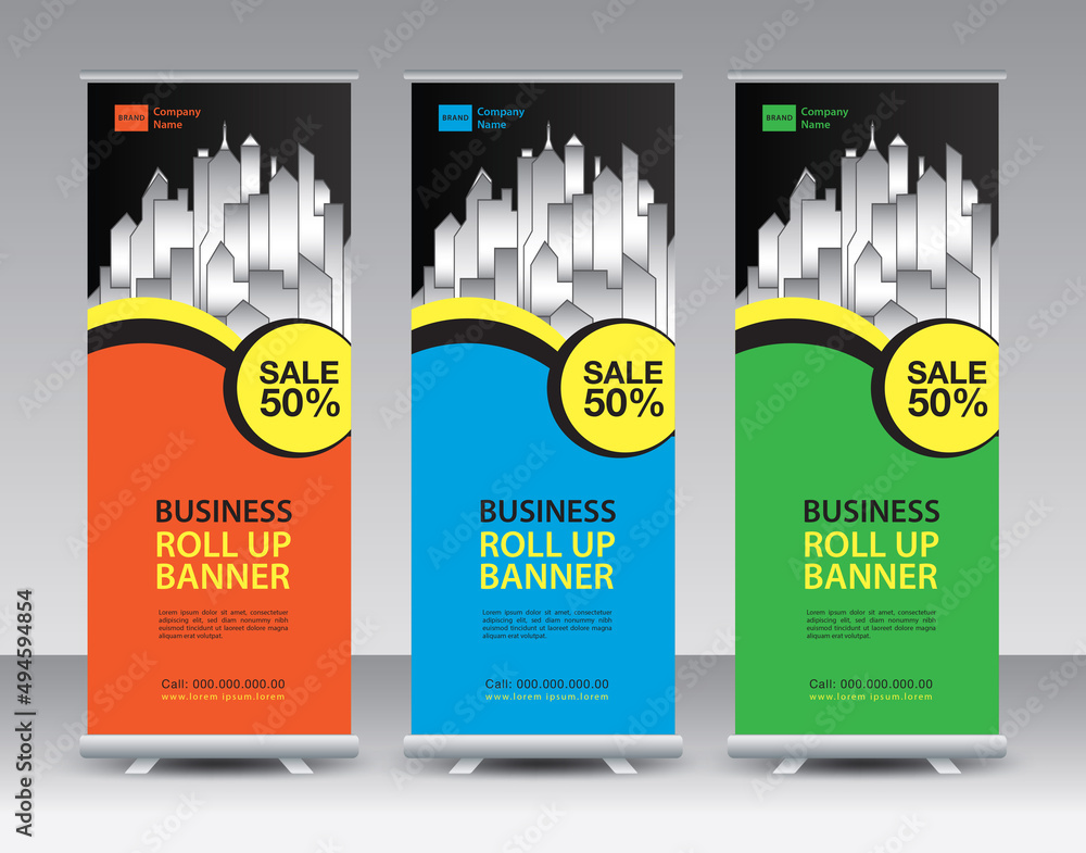 Business Roll Up banner design, Roll Up Banner template, Sale banner ...