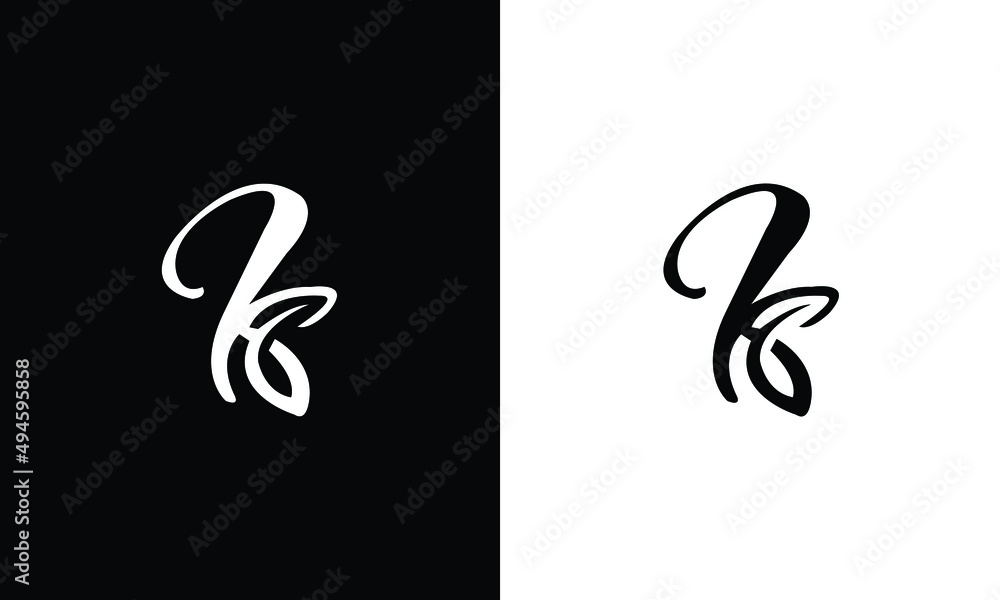 KS Initial letter handwriting and signature logo. A concept handwriting ...