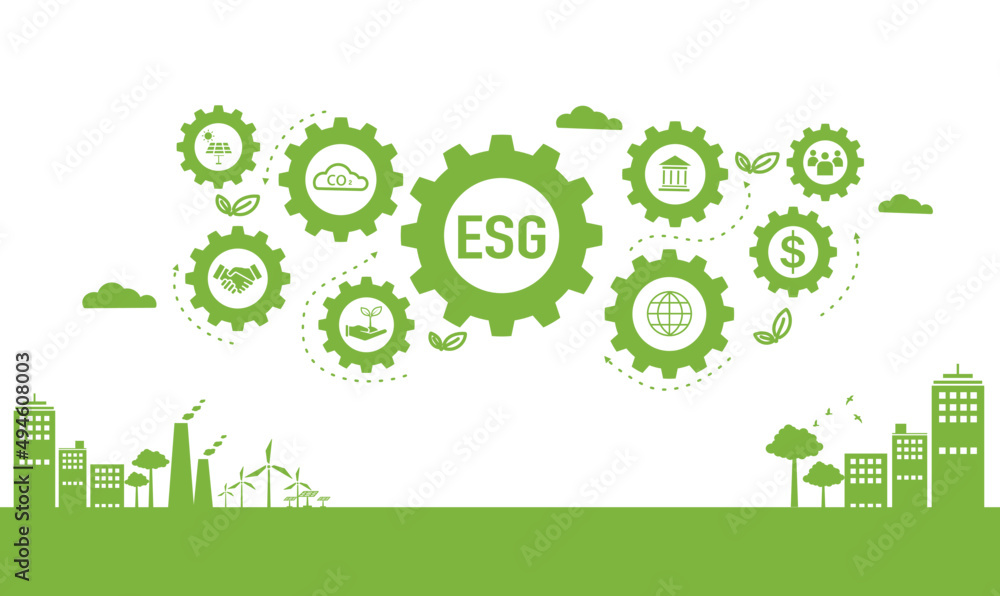ESG banner web icon for business and organization, Environment, Social ...