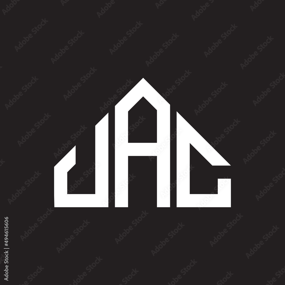 JAC letter logo design on black background. JAC creative initials ...