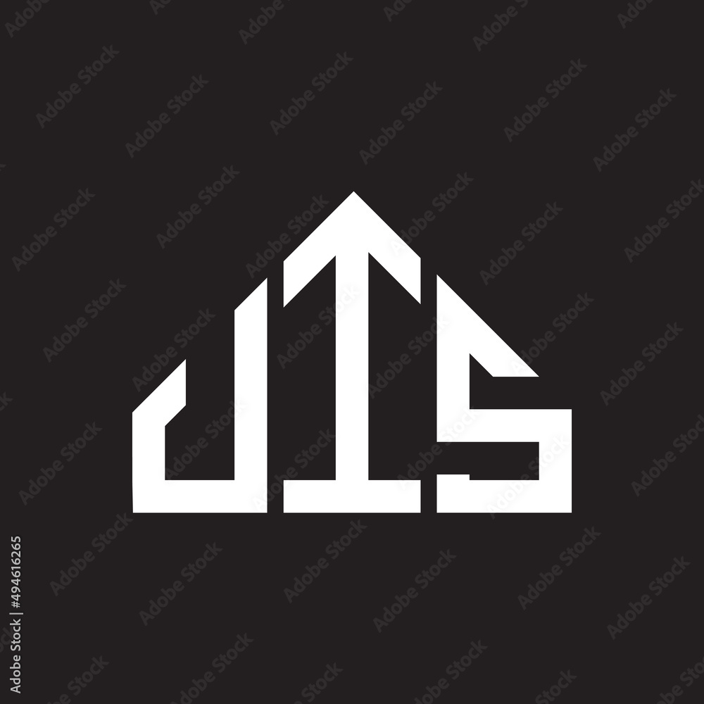JIS letter logo design on Black background. JIS creative initials ...