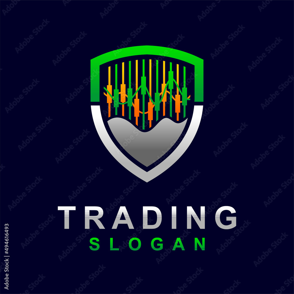 safety trading logo with shield concept Stock Vector | Adobe Stock