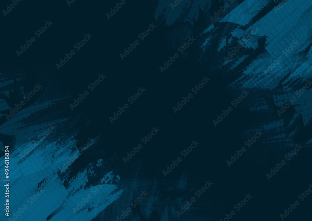 Abstract art background navy blue and black colors. Watercolor painting ...