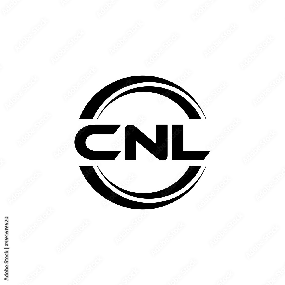 CNL letter logo design with white background in illustrator, vector ...