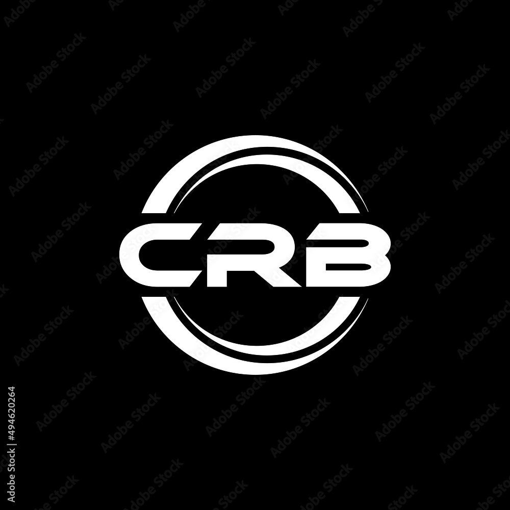 CRB letter logo design with black background in illustrator, vector ...