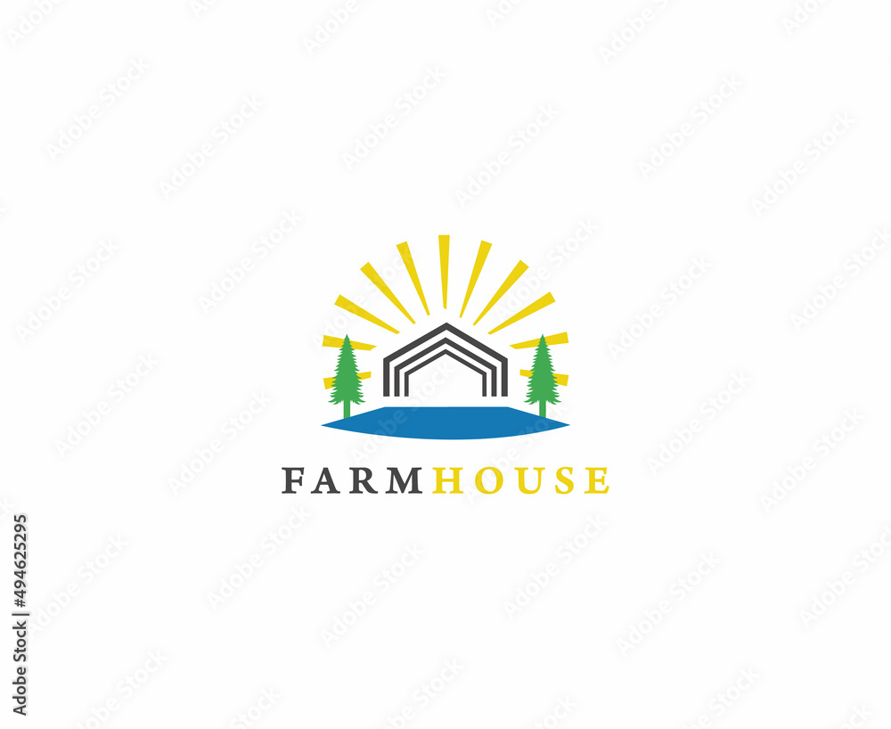 Farming logo template. Concept logo the farmer. Template with farm ...