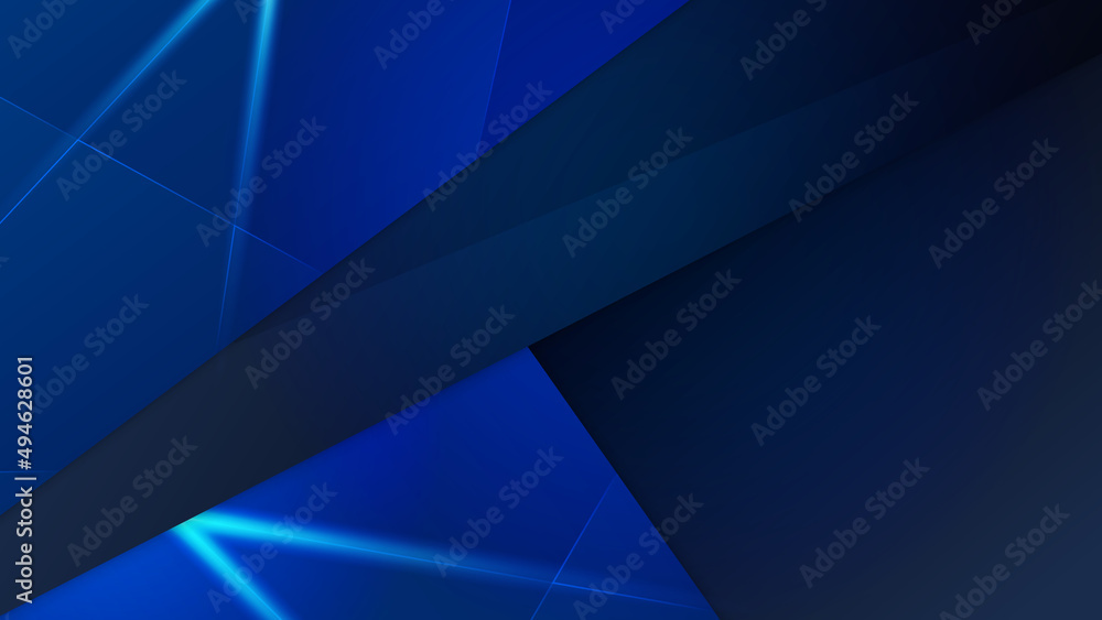 Abstract modern blue and black background. Vector illustration design ...