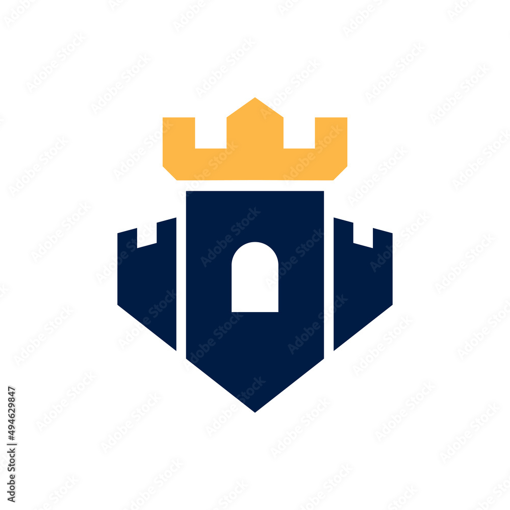 King fortress logo design Stock Vector | Adobe Stock