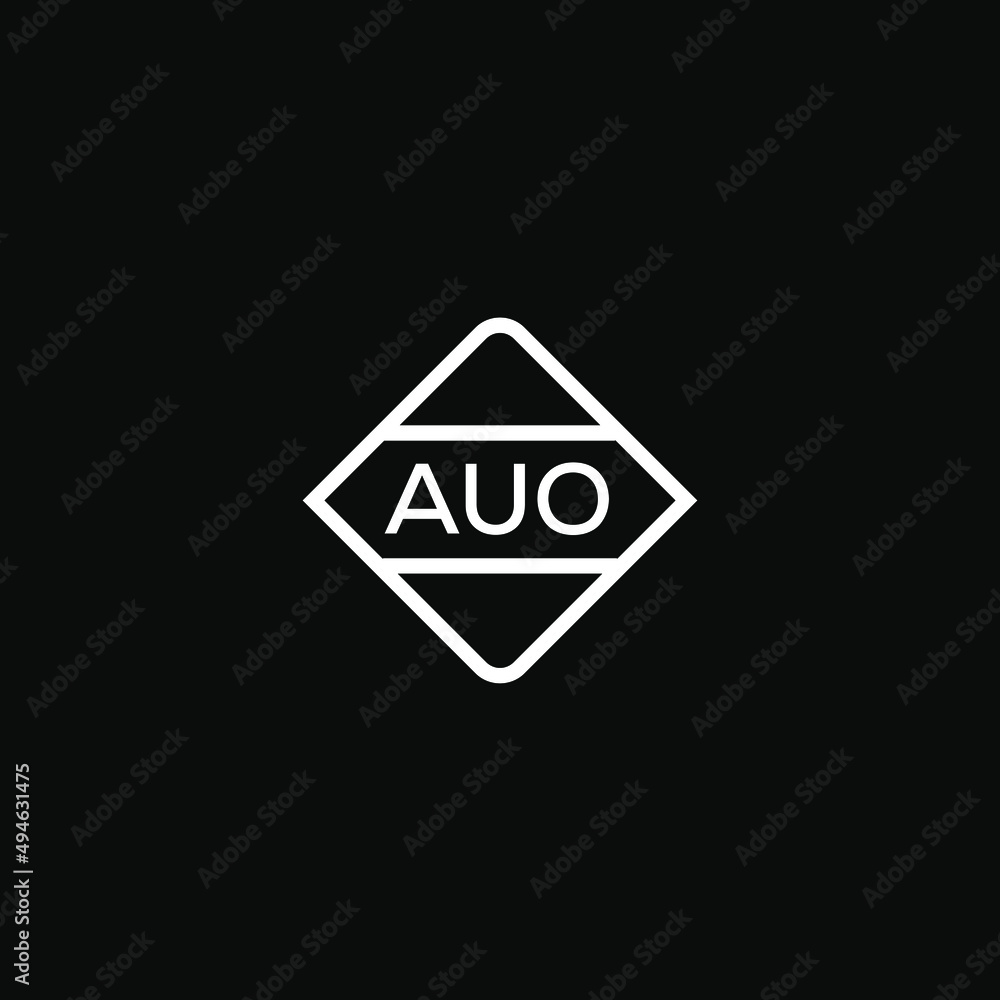 AUO letter design for logo and icon.AUO monogram logo.vector ...