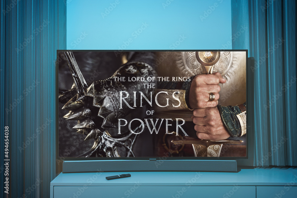 The Lord of the Rings: The Rings of Power TV series on big tv screen ...
