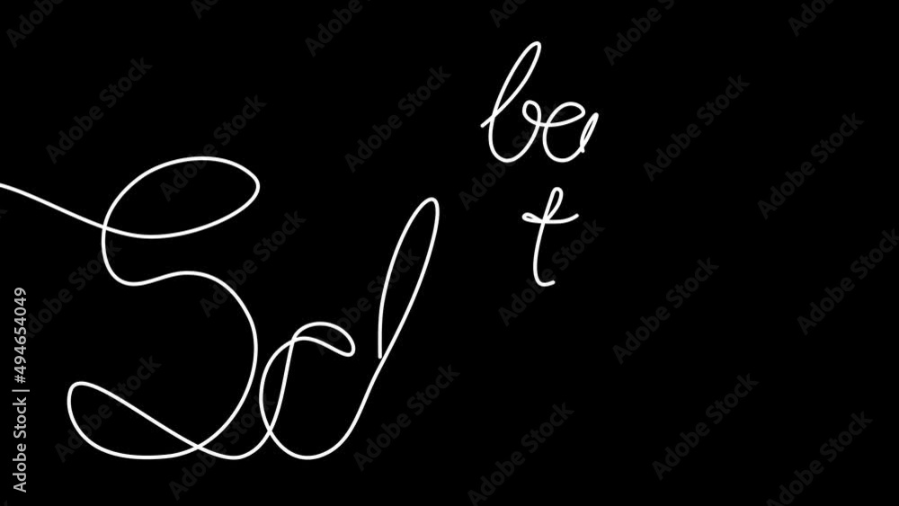 Continuous white line drawing back to shool on black background ...