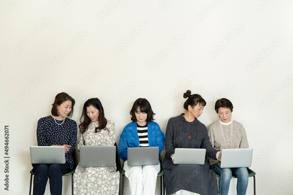 Laptop Computers and Women Stock Photo | Adobe Stock