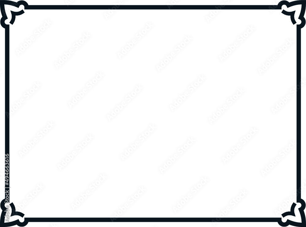 Border frame. Vector frame isolated on white background Stock Vector ...