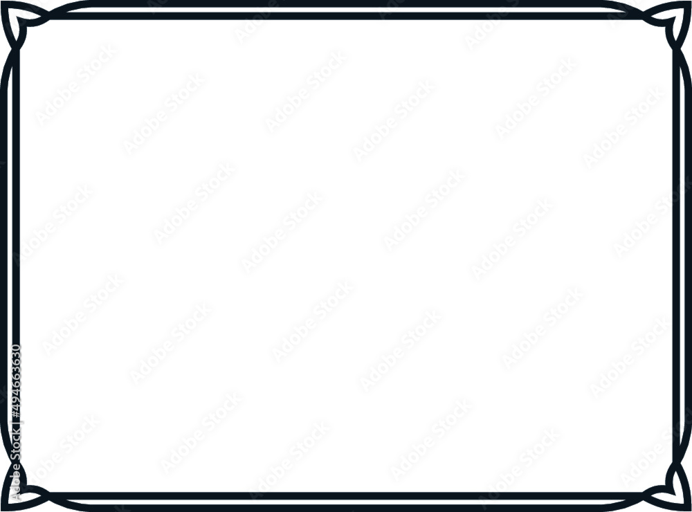 Border frame. Vector frame isolated on white background Stock Vector ...
