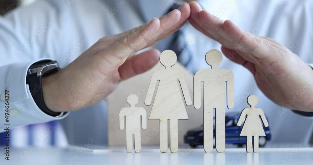 Protection and safety of family and property closeup Stock Video ...