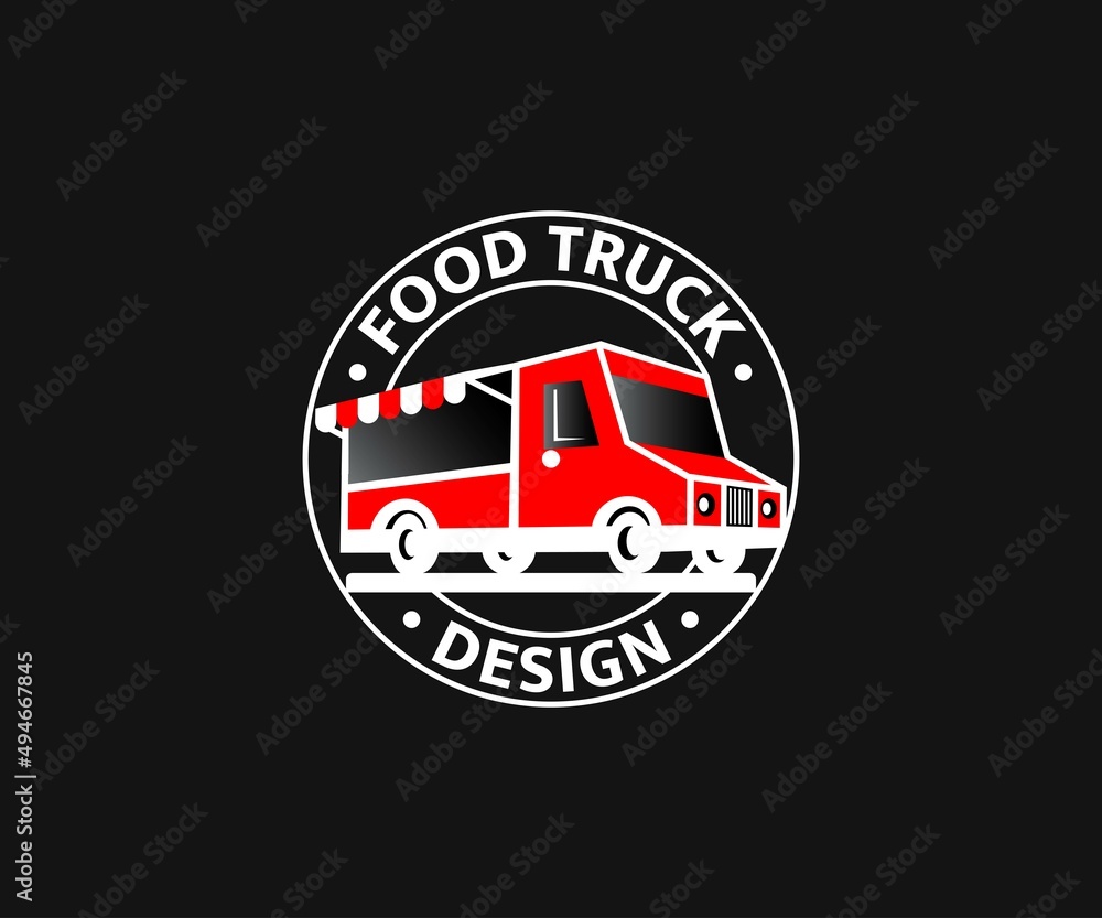 Food Truck Logo Design. Food truck Kitchen Street Van Logo Design ...