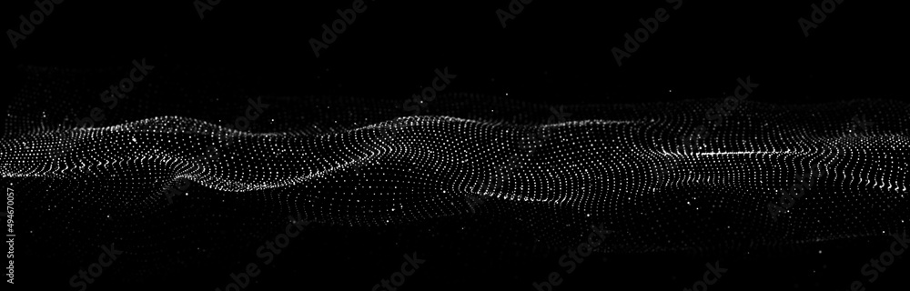 3d digital wave. Technology wave. Flow digital structure. Cyber ...